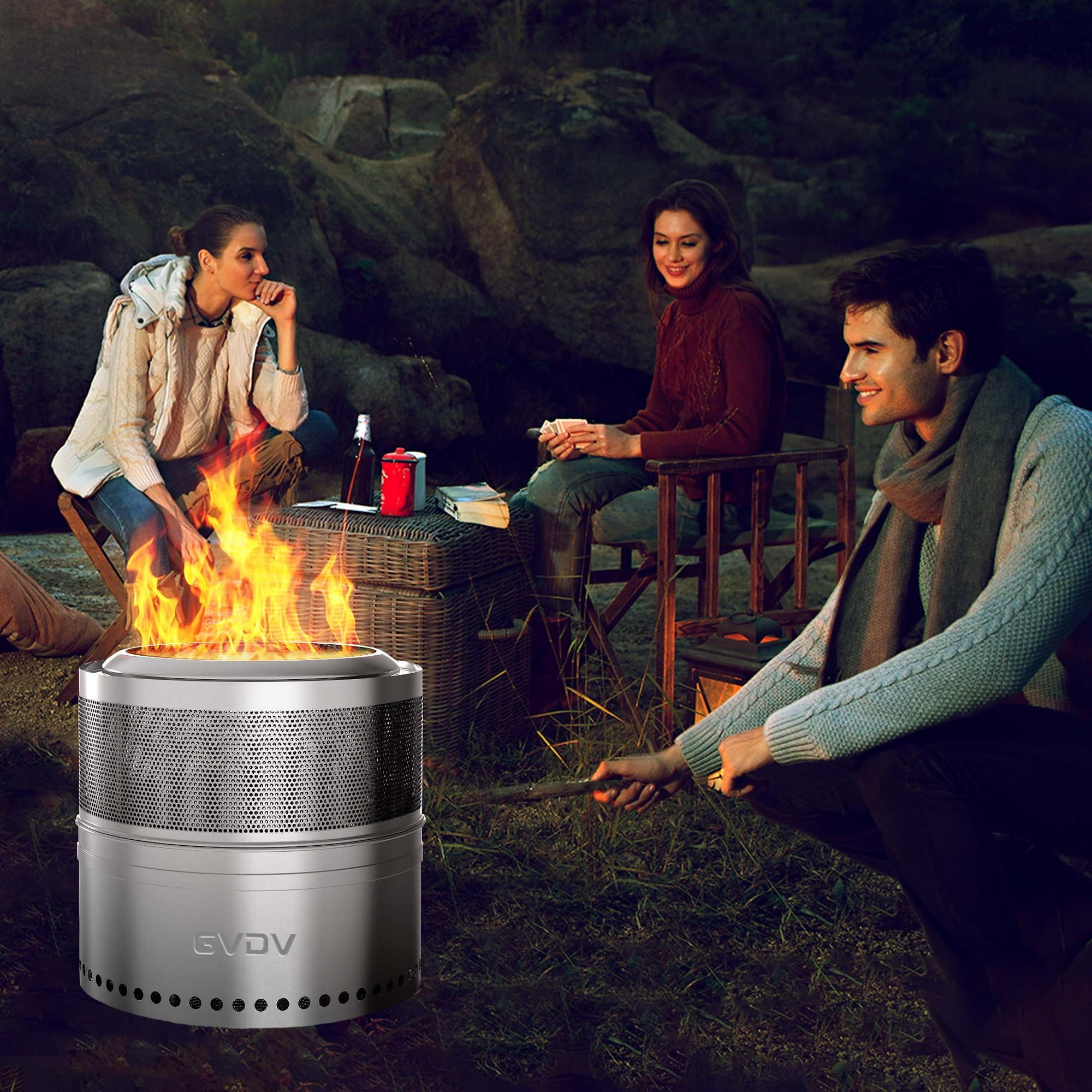 GVDV Smokeless Wood-Burning Fire Pit