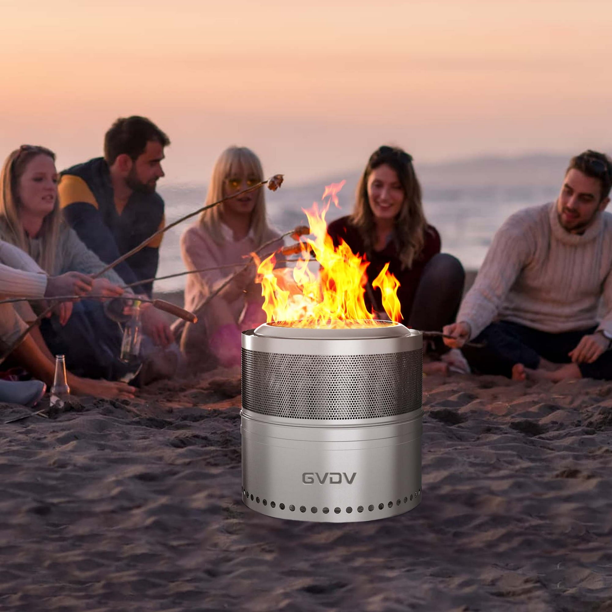 GVDV Smokeless Wood-Burning Fire Pit